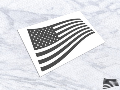 USA Flag: Waving - Decal - ELITEOUS