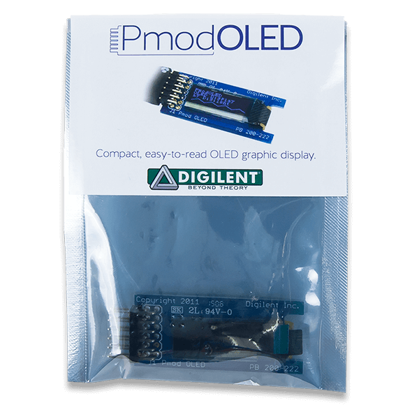 Pmod OLED: 128 x 32 Pixel Monochromatic OLED Display - Digilent