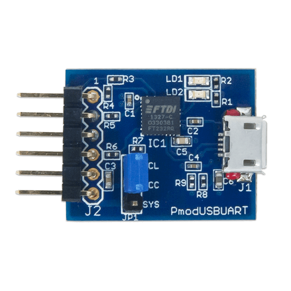 Pmod USBUART: USB to UART Interface - Digilent