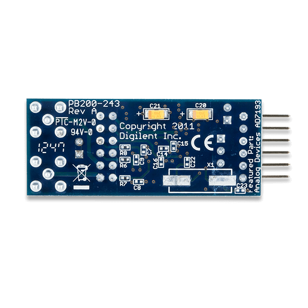 Pmod AD5: 4-channel 4.8 kHz 24-bit A/D Converter - Digilent