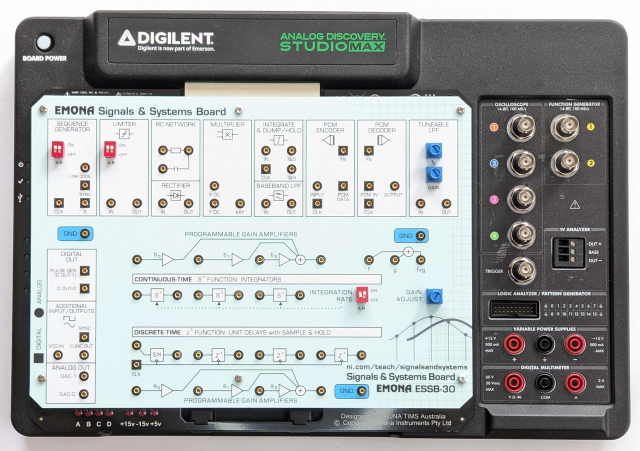 Emona Communication Boards: Analog Discovery Studio Max Ecosystem