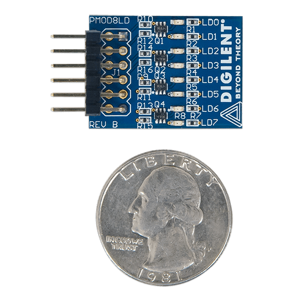 Pmod 8LD: Eight High-brightness LEDs - Digilent