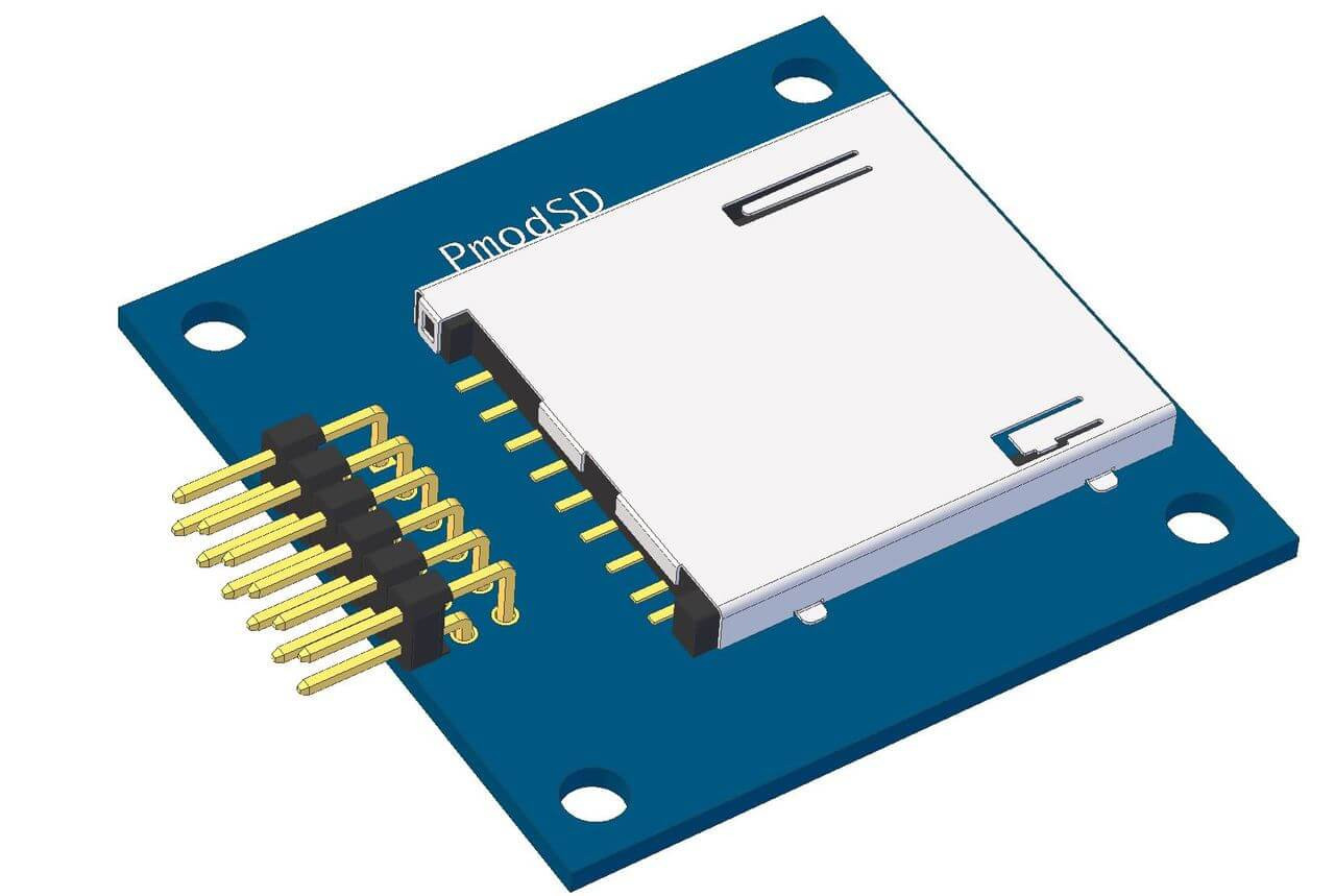 Pmod SD: Full-sized SD Card Slot - Digilent