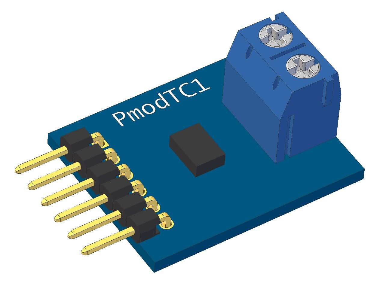Pmod TC1: K-Type Thermocouple Module with Wire - Digilent