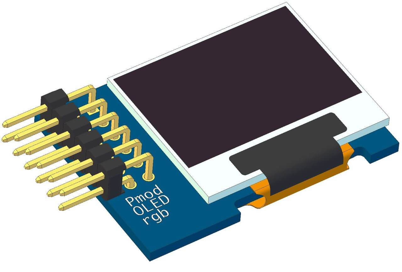 Pmod OLEDrgb: 96 x 64 RGB OLED Display with 16-bit Color Resolution ...