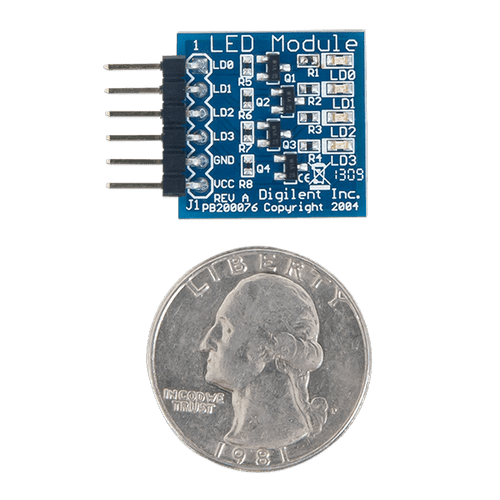 Pmod LED: Four High-brightness LEDs - Digilent