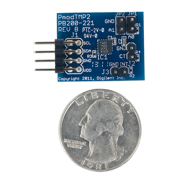 Pmod TMP2: Digilent温度传感器 - 万博体育matext网页版