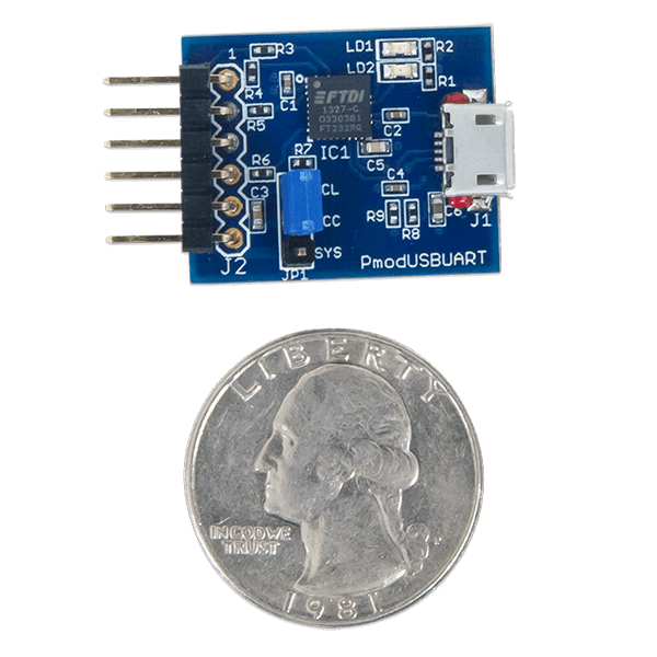 Pmod USBUART: USB to UART Interface - Digilent