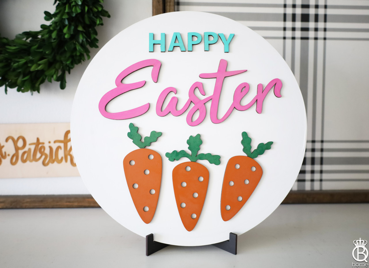 Happy Easter Round DIY Kit - Queen B Home