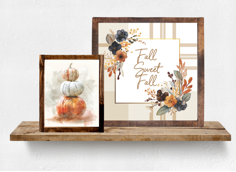 Fall Sweet Fall & Plaid Fall Set of 2 Signs [The Storybook Autumn ...