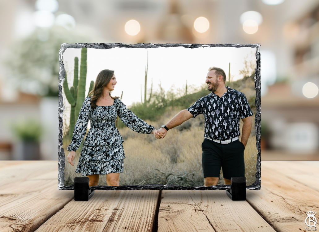 Slate Tile Sign: Custom Photo - Queen B Home