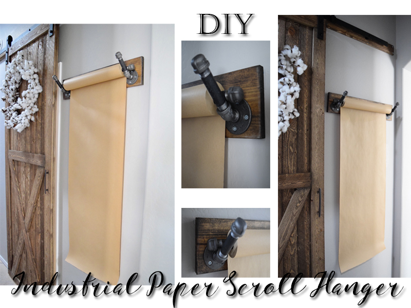 Industrial Brown Paper Scroll Holder - Queen B Home