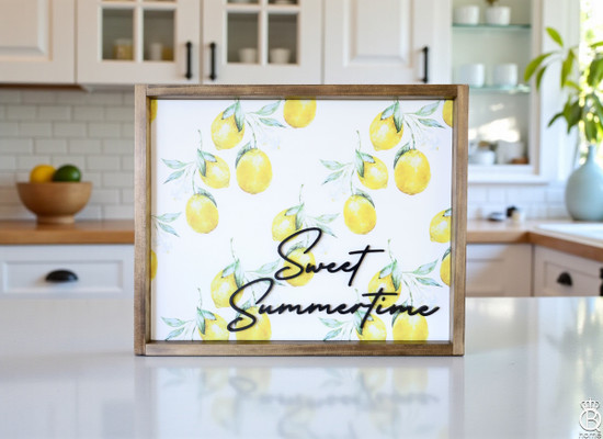 Lemons Sweet Summertime with Laser Add On Wood Sign - Queen B Home