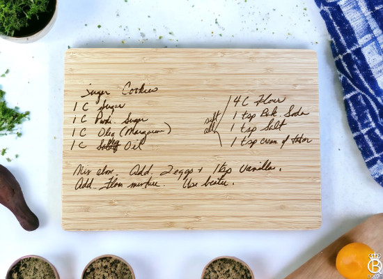 Bamboo Butcher Block Recipe Cutting Board - Queen B Home