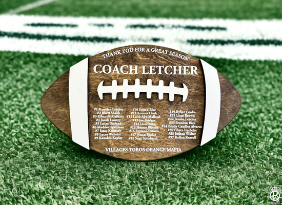 Football Team Plaque With Stand - Queen B Home