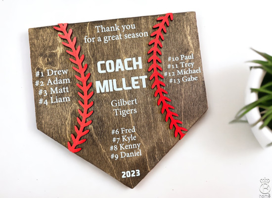 Baseball Team Plaque With Stand - Queen B Home