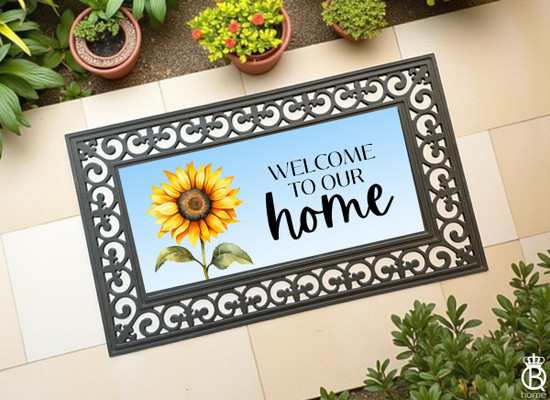 Interchangeable Doormat Insert: Sunflower Welcome - Queen B Home
