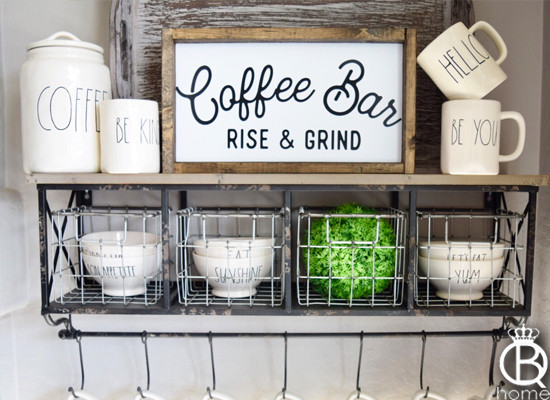 Coffee Bar Framed Wood Sign - Queen B Home