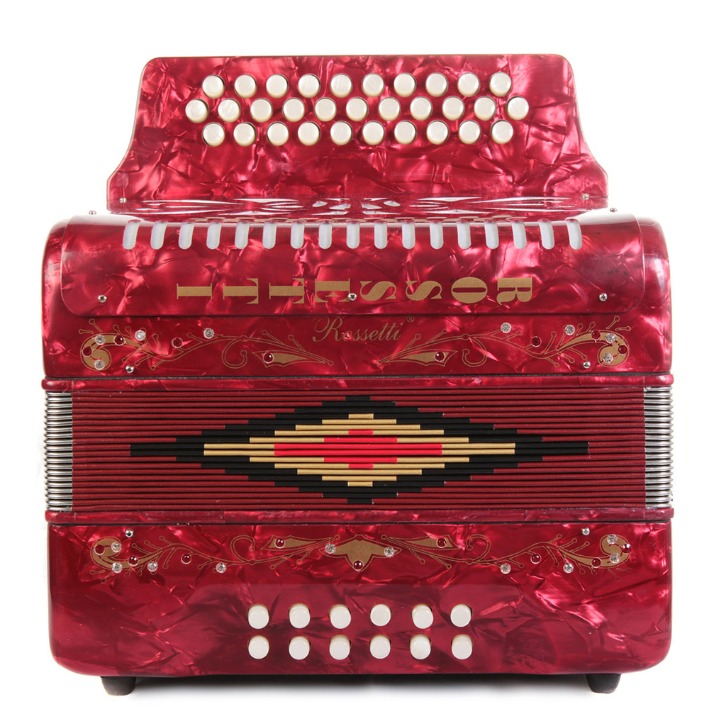 Rossetti 3112 31 Button Diatonic Accordion - Red | Alchemy Musical Supply