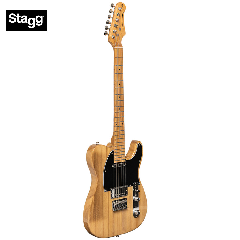 Stagg Vintage Series T-Style Plus Full Size Electric Guitar Natural SET ...