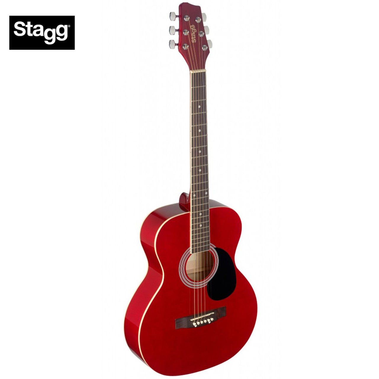 Stagg Sa20a Full Size Auditorium Style Acoustic Guitar Red Alchemy