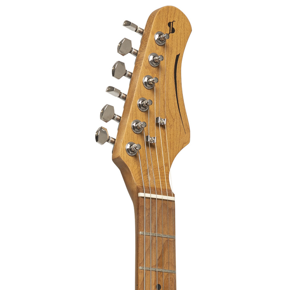 Stagg Vintage Series 55 Solid Body Electric Guitar Transparent Red SES ...