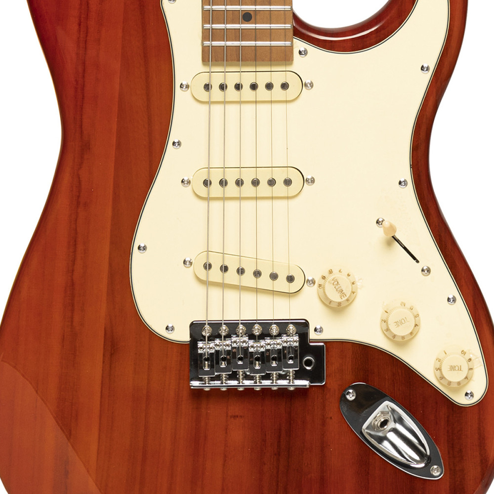 Stagg Vintage Series 55 Solid Body Electric Guitar Transparent Red SES ...