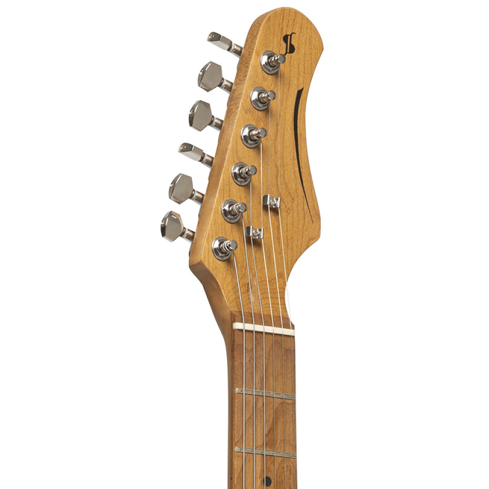 Stagg Vintage Series 55 Solid Body Full Size Electric Guitar Black SES ...