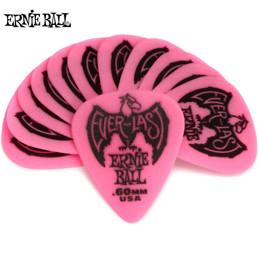 12-PACK Ernie Ball 9179 Everlast .60mm Gauge Derlin Pink Guitar Picks ...