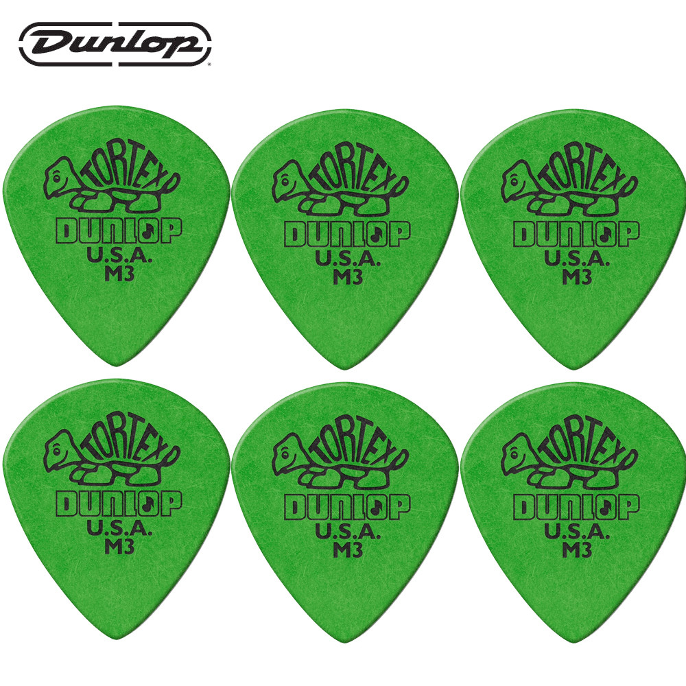 6-PACK Dunlop 472PM3 0.88mm Tortex Jazz III M3 Green Guitar Picks ...