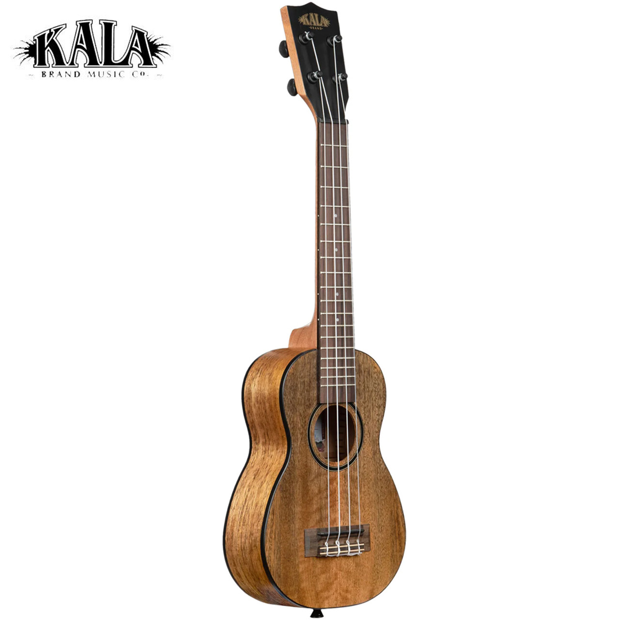 Kala KA-CM-SLN Curly Mango Long Neck Soprano Ukulele Satin Natural | Alchemy Musical Supply
