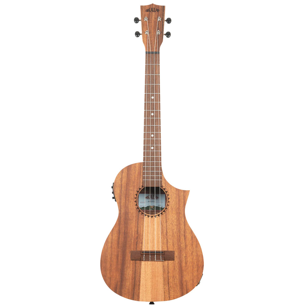 Kala Teak Tri-Top Cutaway Baritone Acoustic Electric Ukulele KA-TK-B-CE ...