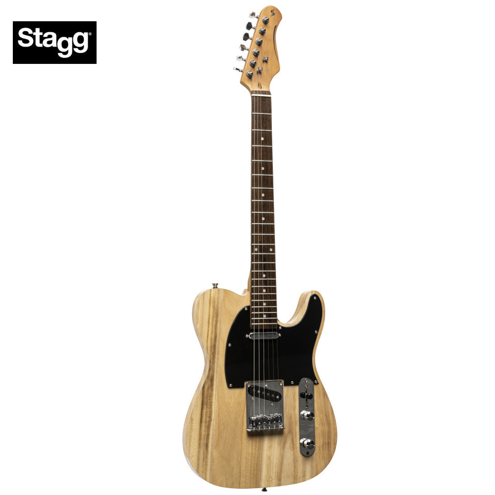 Stagg Standard Series T-Style Solid Body Electric Guitar Natural SET ...