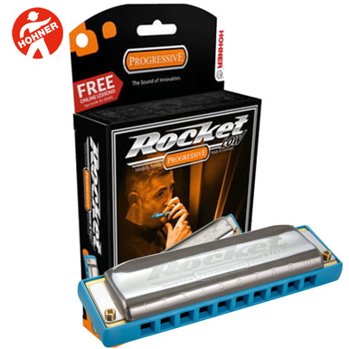 Hohner Rocket Low Diatonic Progressive Key of Low D Harmonica M2016BX ...
