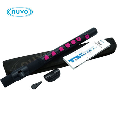 Nuvo TooT 2.0 Pre-Flute Instrument for Beginner Musicians - Black/Pink ...