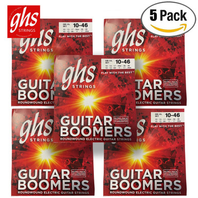 5-PACK GHS Strings GB-12L Nickel-Plated 12-String Electric Guitar ...