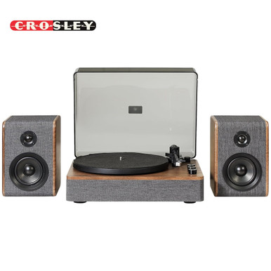 Crosley CR7501A-CL Nocturne 2-Speed Record Player With Speakers ...