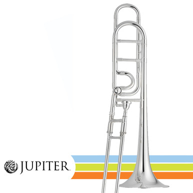 Jupiter JTB1150FOS Performance Bb Silver Plated F Attachment Trombone w ...