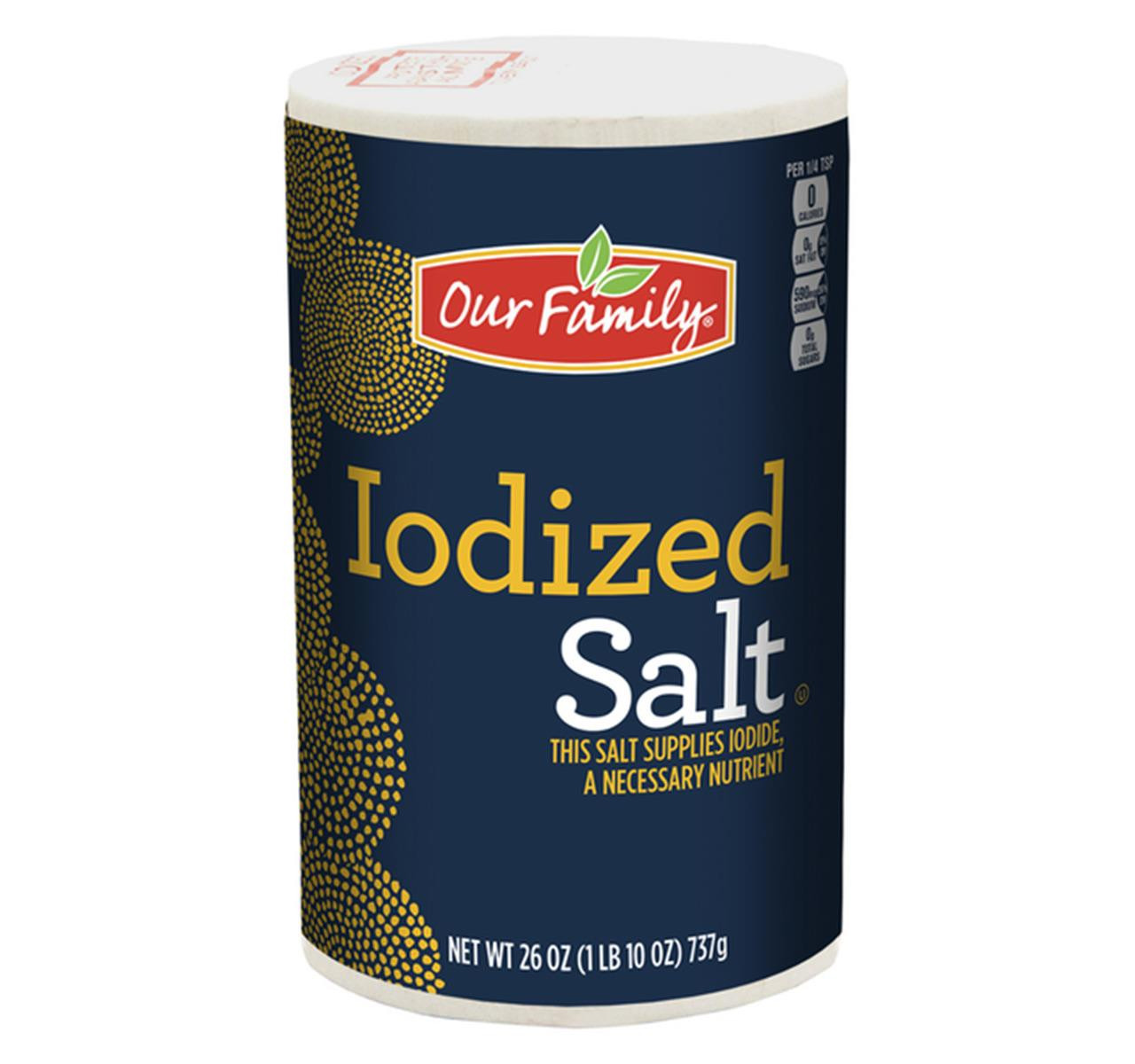 Iodized Salt 24/26oz