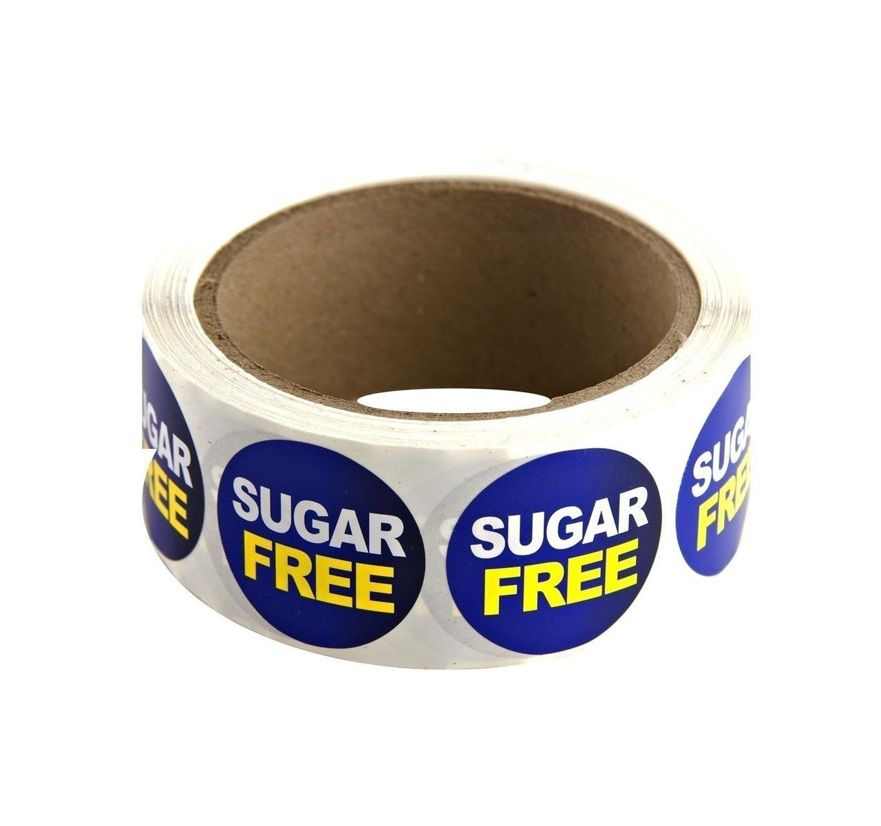 Dk Blue "Sugar Free" Labels 500ct