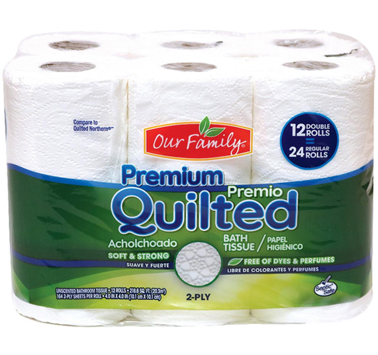 Premium Quilted Bath Tissue 4/12rl