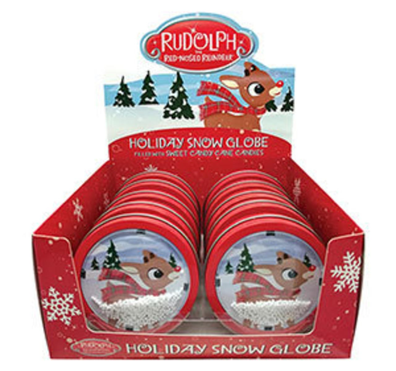 Rudolph Holiday Snow Globe Tin 12ct