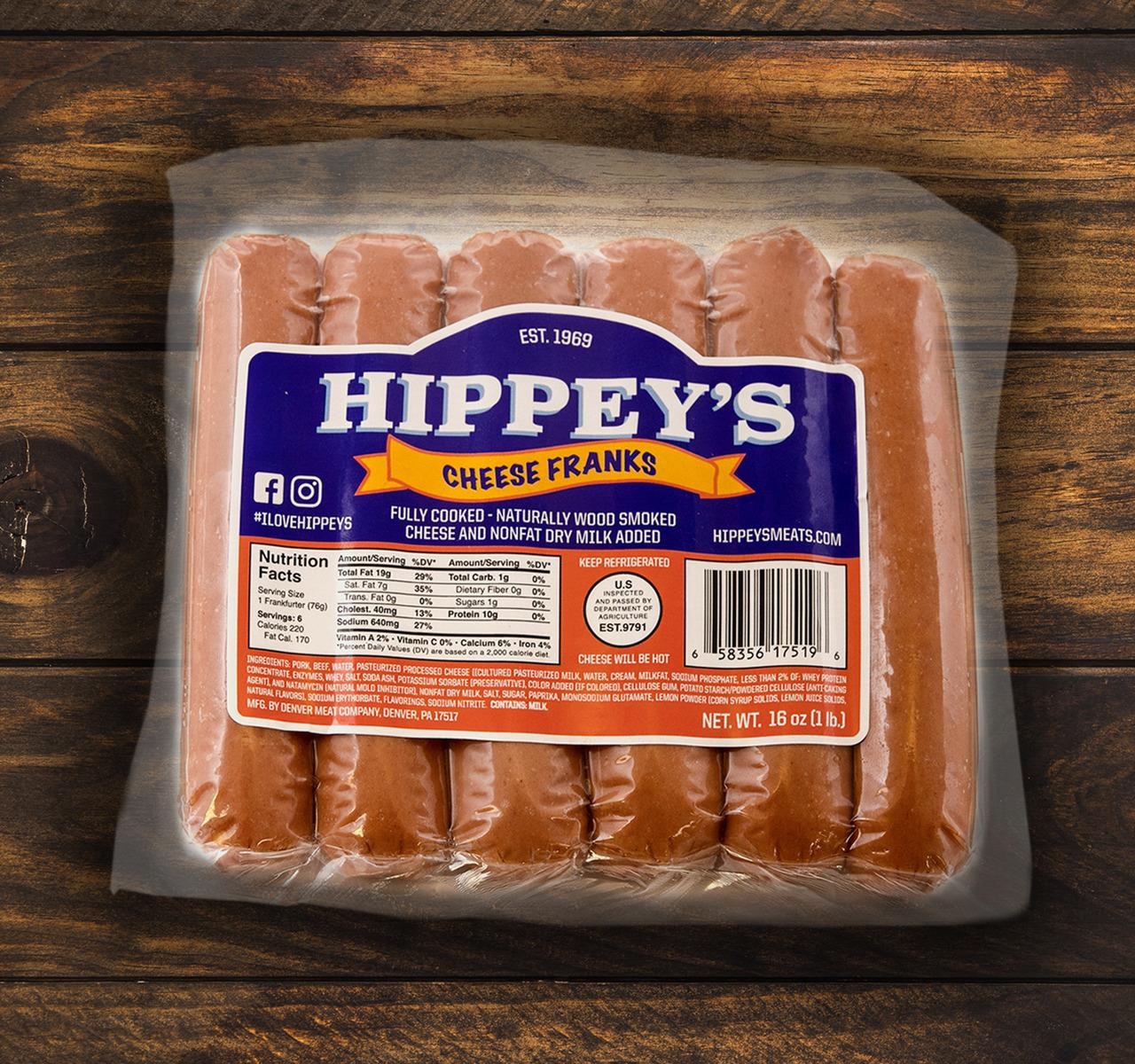 Cheese Franks 12/1lb