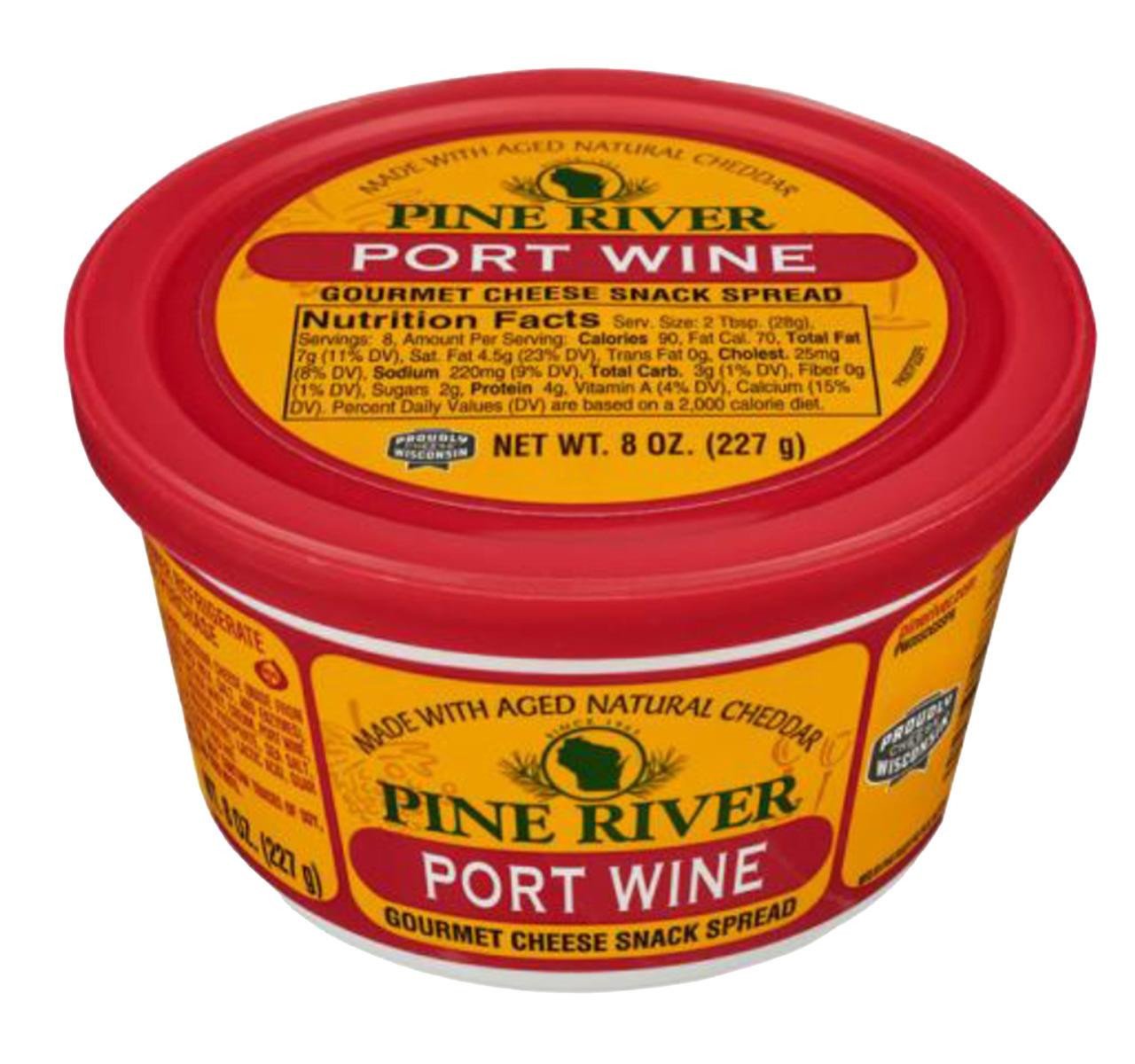 Port Wine Gourmet Cheese Snack Spread, Shelf Stable 12/8oz