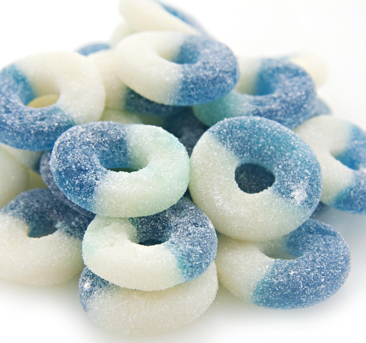 Blue Raspberry Gummi Rings 4/4.5lb