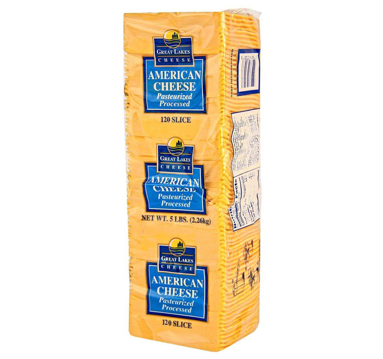 Sliced Yellow American Cheese 120 Count 4/5lb