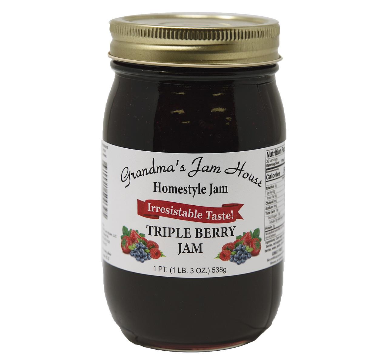 Homestyle Triple Berry Jam 12/16oz