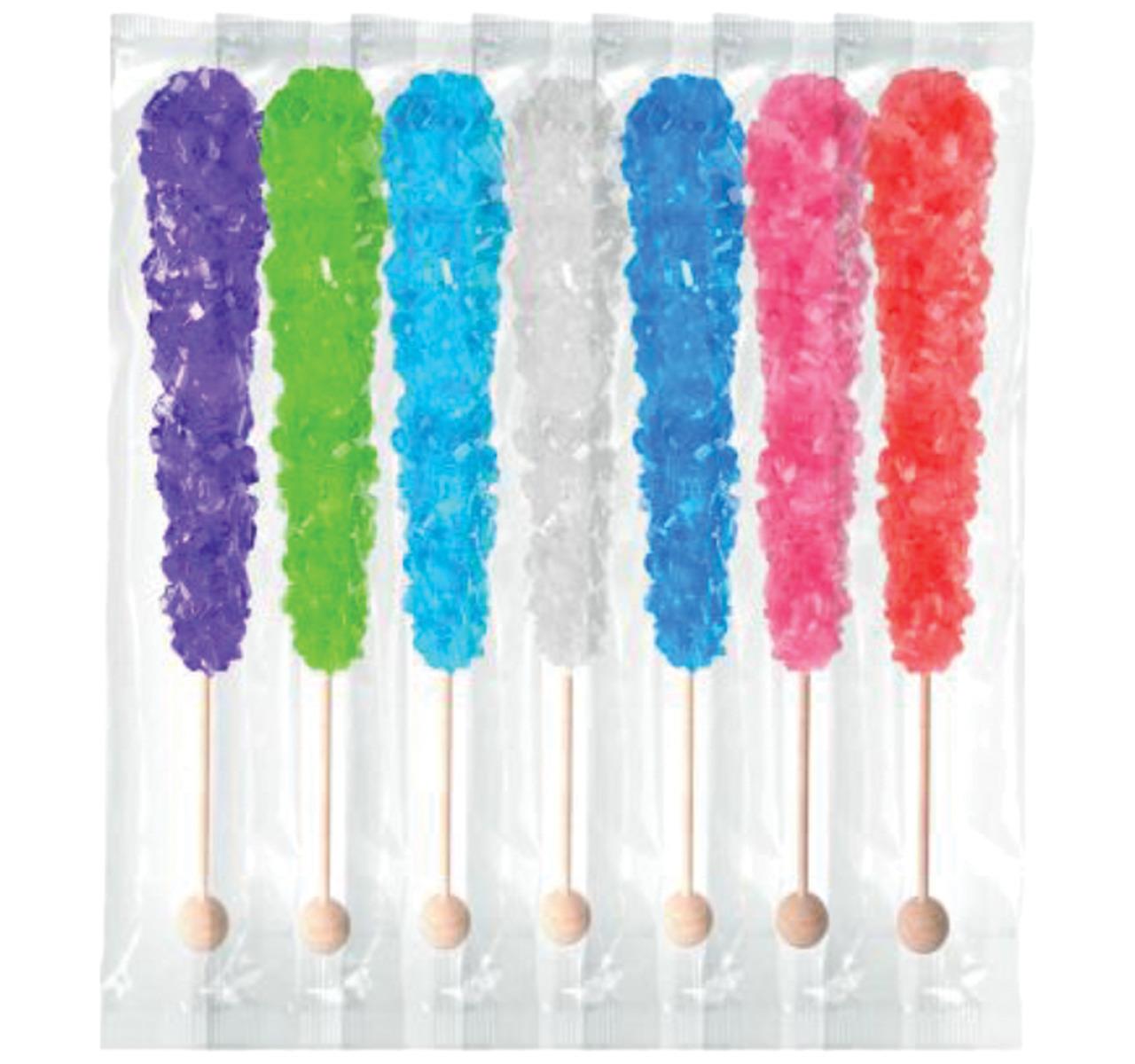 Assorted Rock Candy On A Stick, Wrapped 120ct