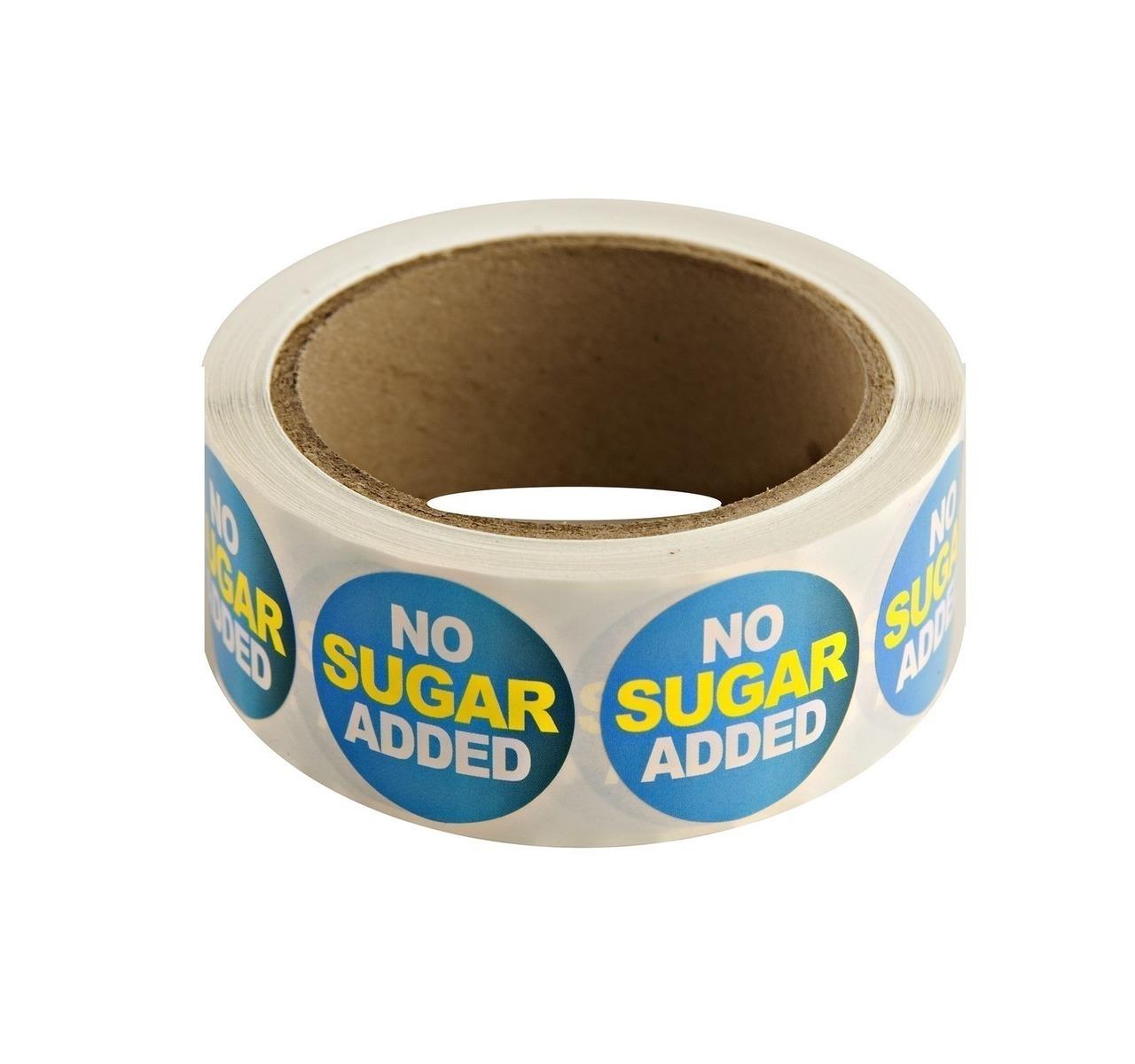 Blue "No Sugar Added" Labels 500ct