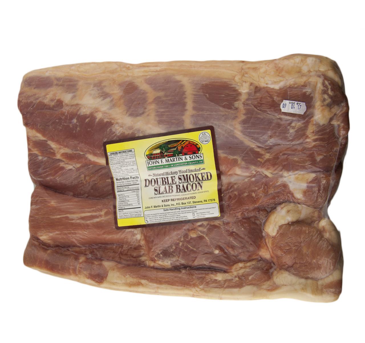 Double Smoked Slab Bacon 5/11lb